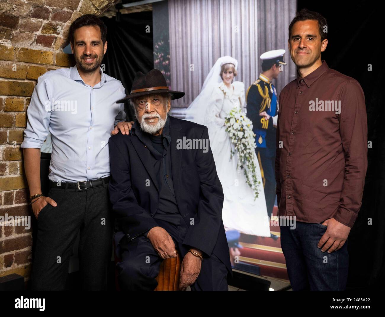 EDITORIAL USE ONLY (left to right) Photographers Samir Hussein, Anwar Hussein and Zak Hussein ...