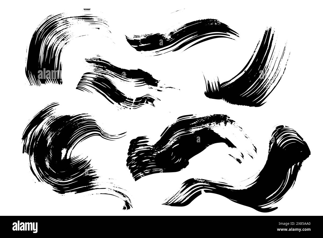 Creative Brush Stroke Collection: Ink, Paint, and Watercolor Elements ...