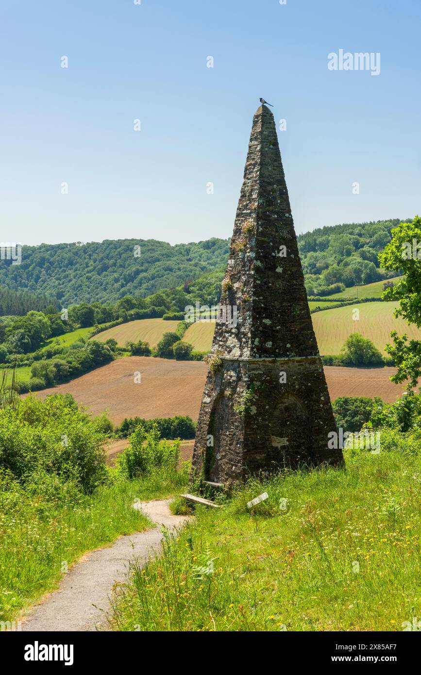 The monument commemorating the battle of Waterloo at Great Torrington ...
