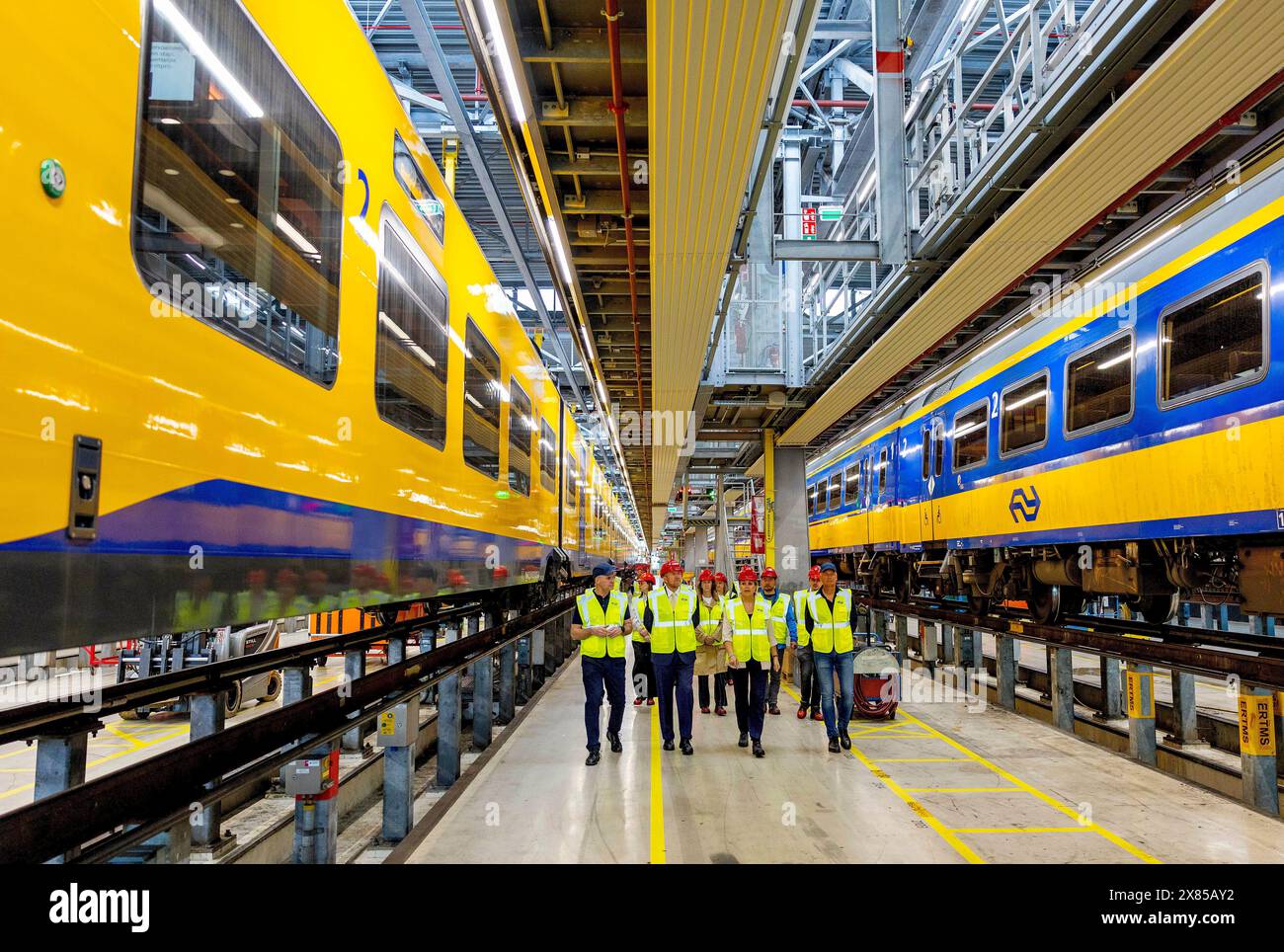 Dutch King Willem Alexander visits NS maintenance company Transdev ...