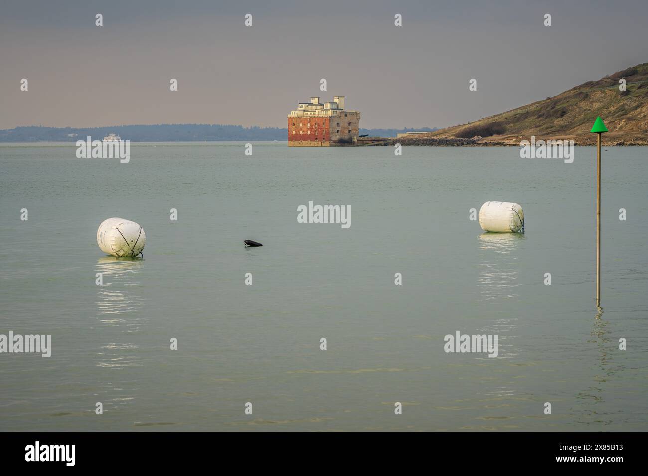 Colwell Bay, Isle of Wight, England, UK - April 17, 2023: View at ...