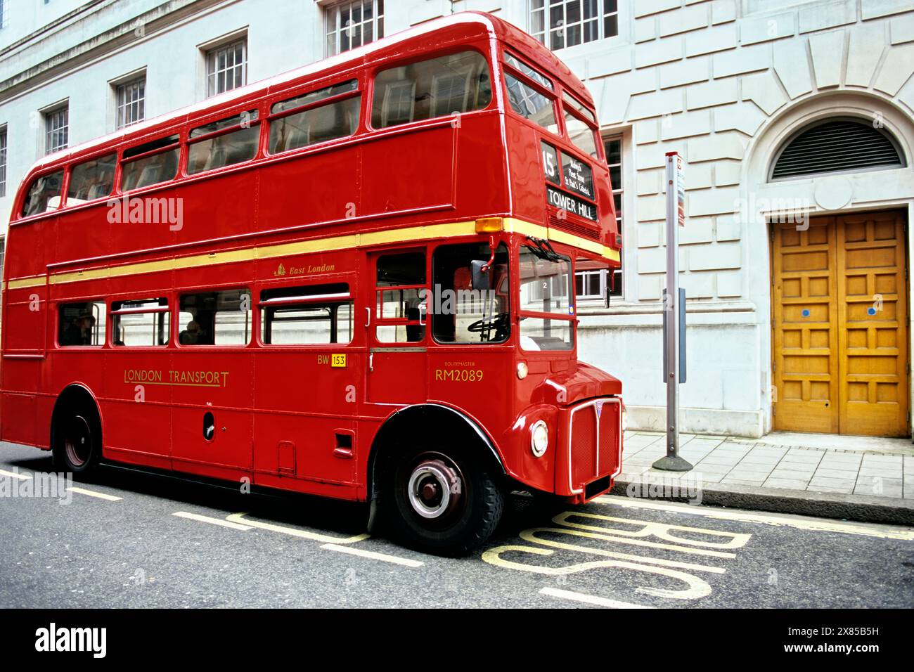 United Kingdom. England. London. The traditional Double Decker Red Bus ...