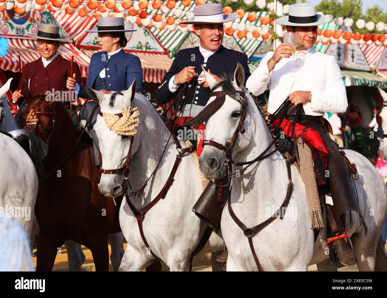 Flamenco, Abril Fair, April Fair, Horse,, Sevilla, Reiter, Reiterin ...