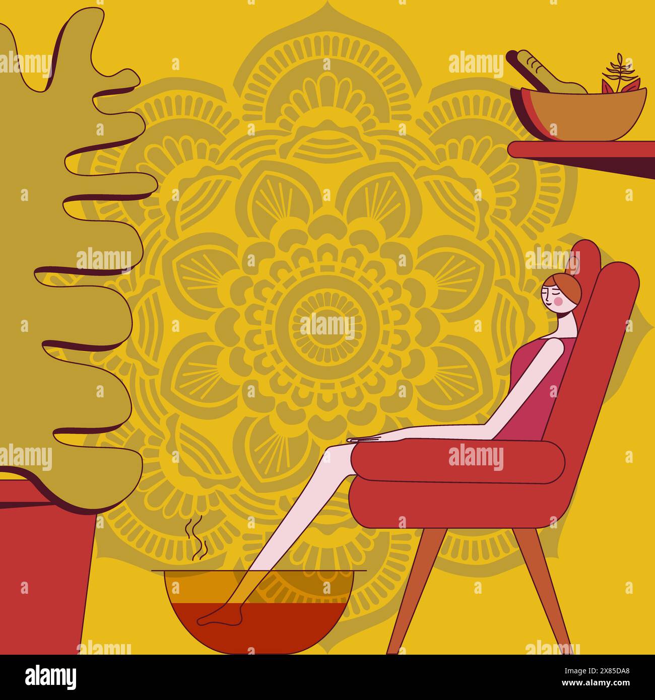 Foot baths with essential oils. Aromatherapy for legs. SPA design ...