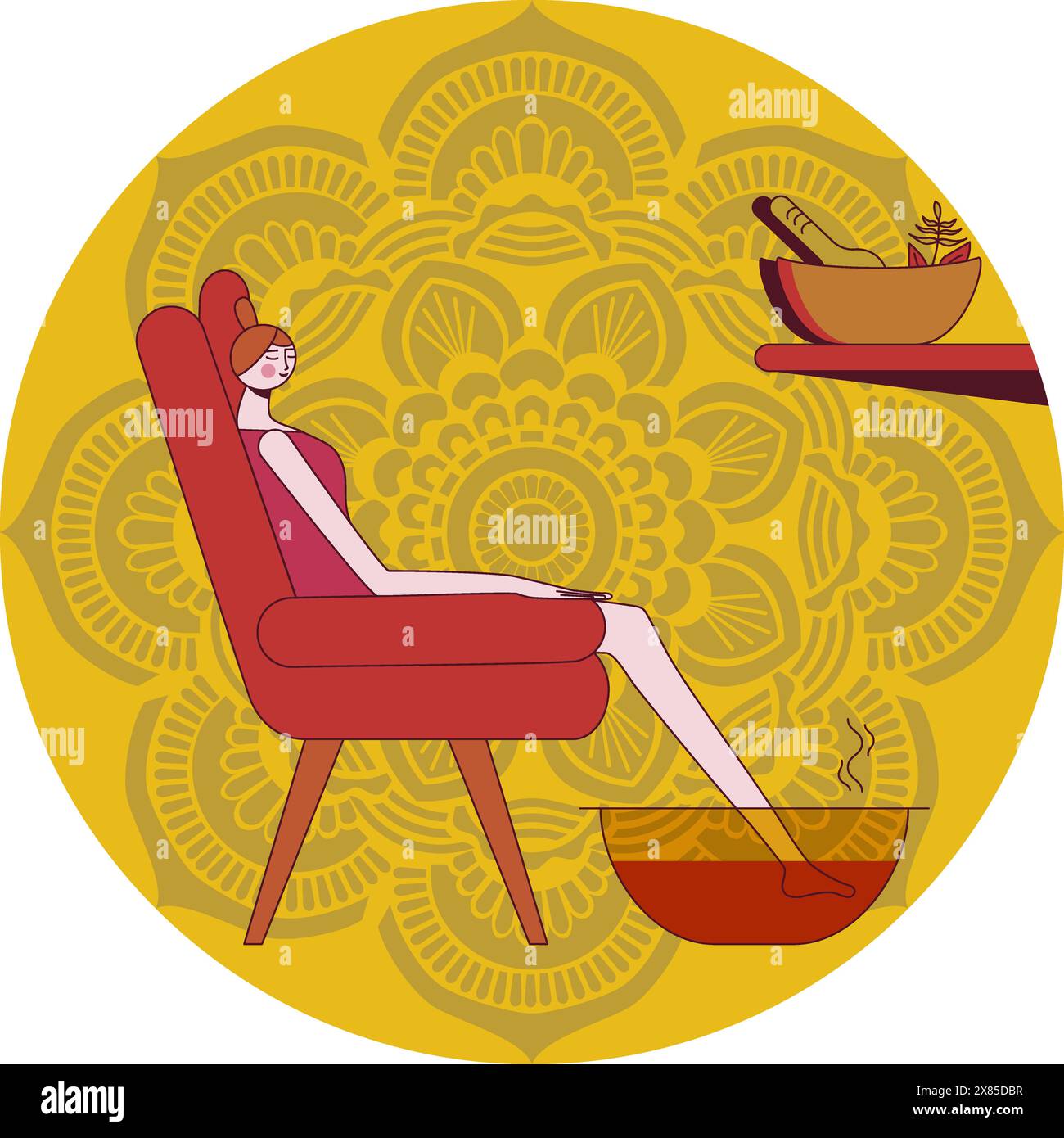 Foot baths with essential oils. Aromatherapy for legs. SPA design ...