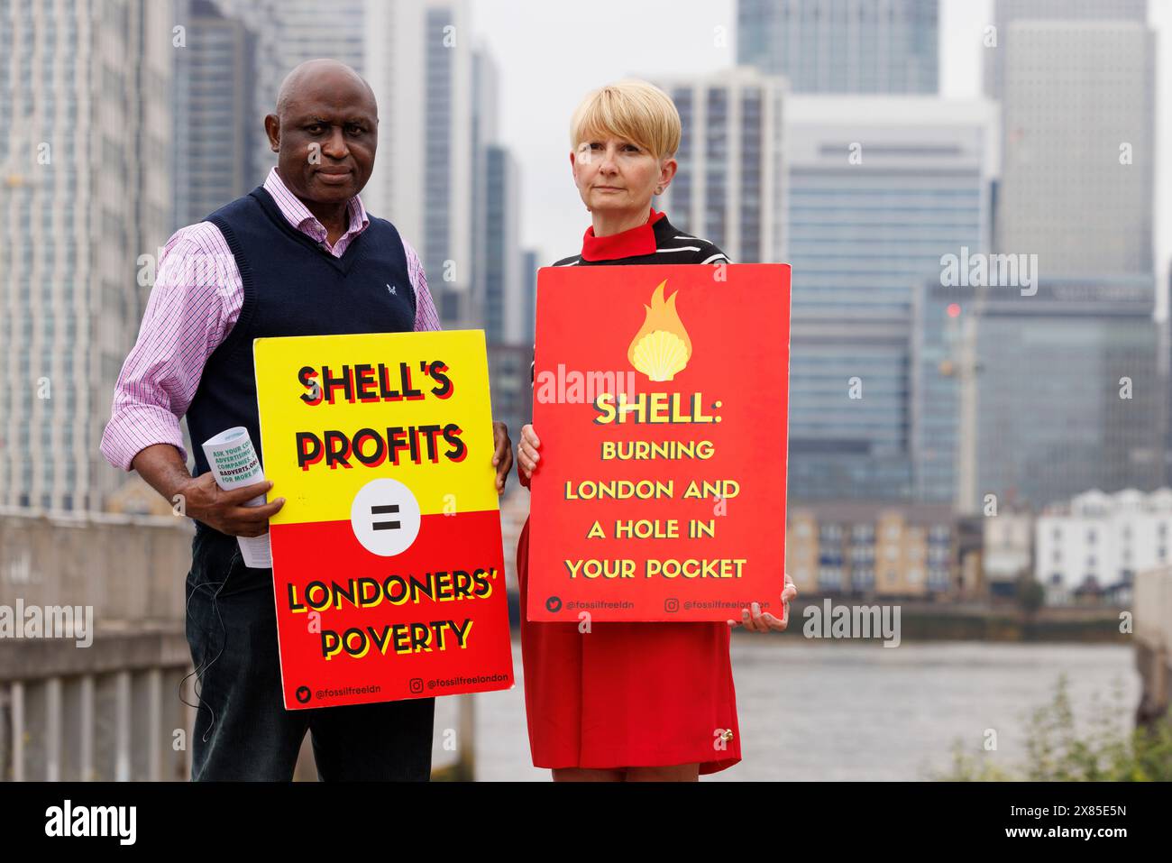 21st May 2024. North Greenwich, London, UK. Protest at the Shell AGM ...
