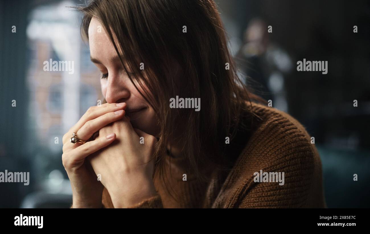 Portrait of Sad Crying Woman being Harrased and Bullied by Her Partner ...