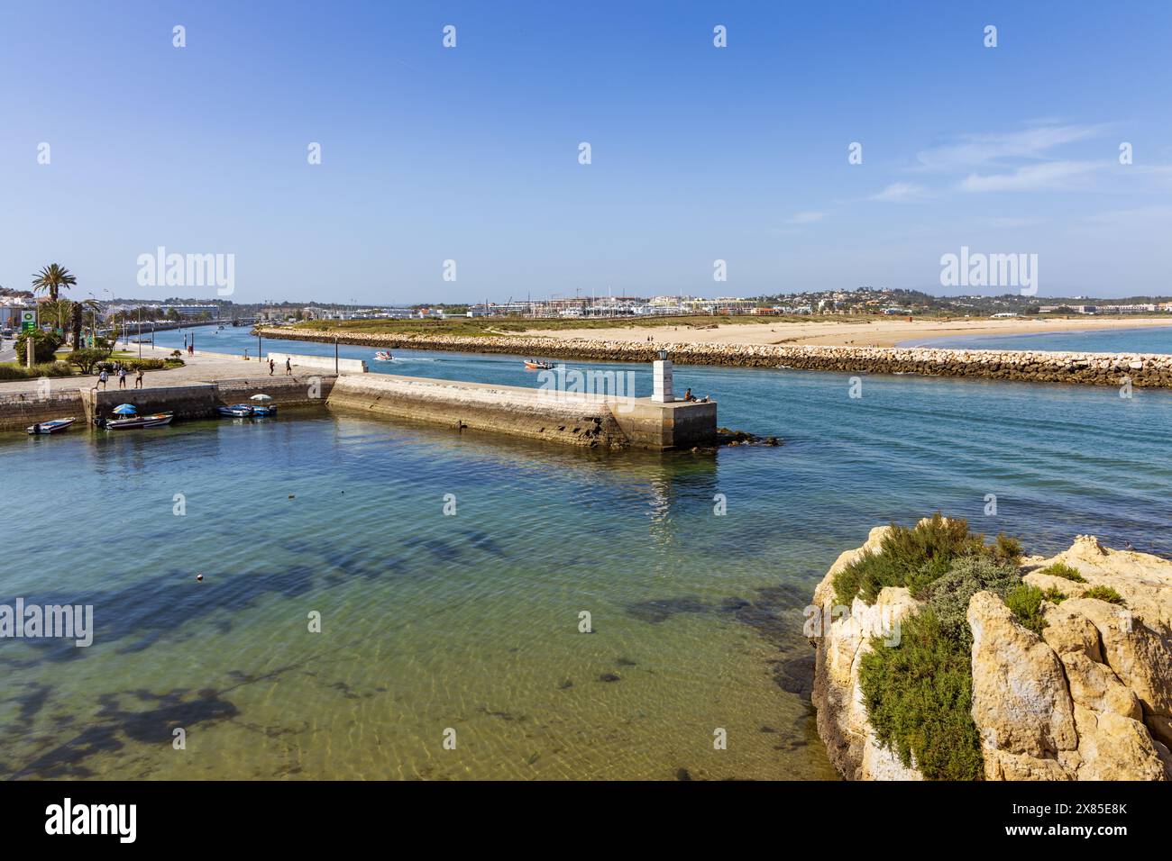 Entrance to Lagos Marina in the Algarve, Portugal Stock Photo - Alamy