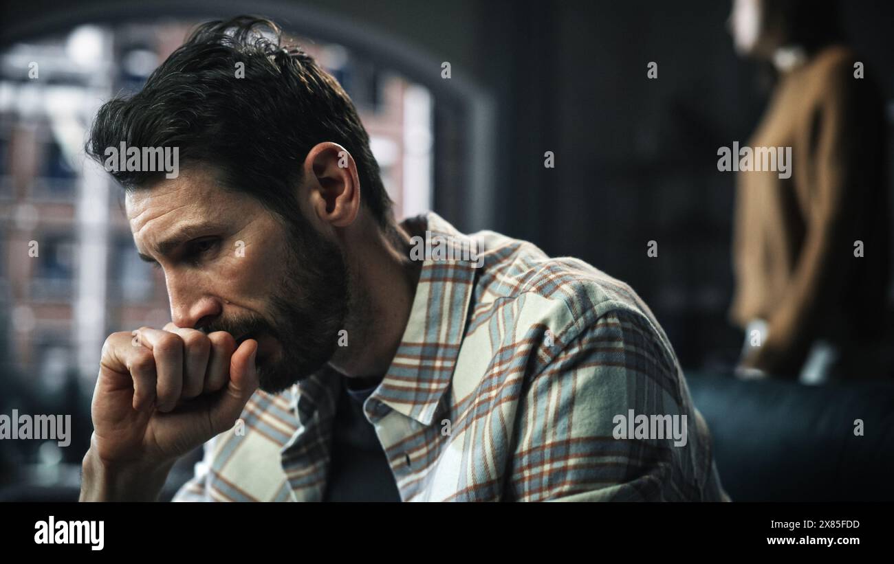 Portrait of Fragile Crying Man being Harrased and Bullied by Partner ...