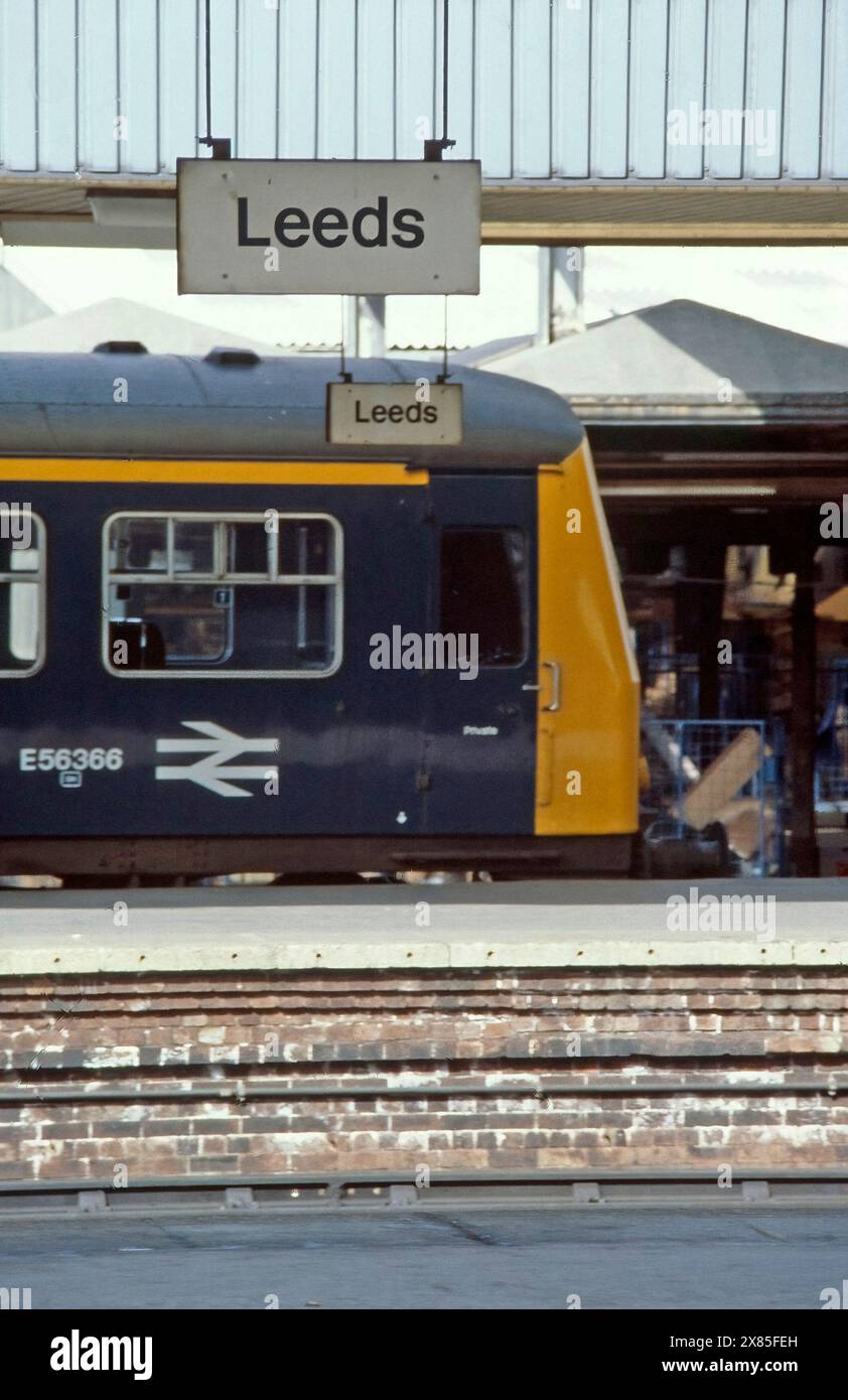 British Rail, in the 1970's, Diesel train at Leeds City Station, West ...