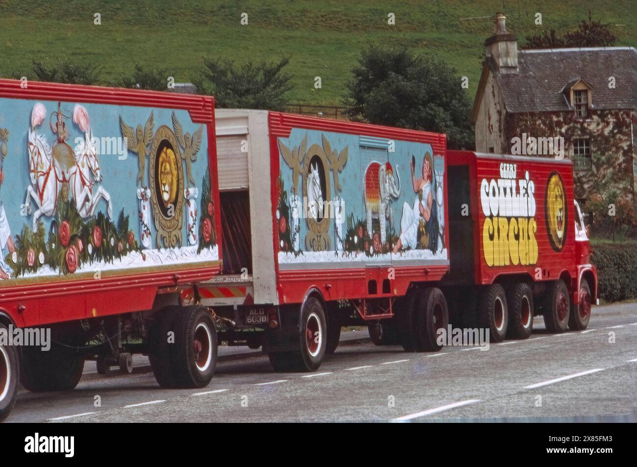 Gerry Cottles Circus Vehicles on the road in the 1970's.West Yorkshire ...