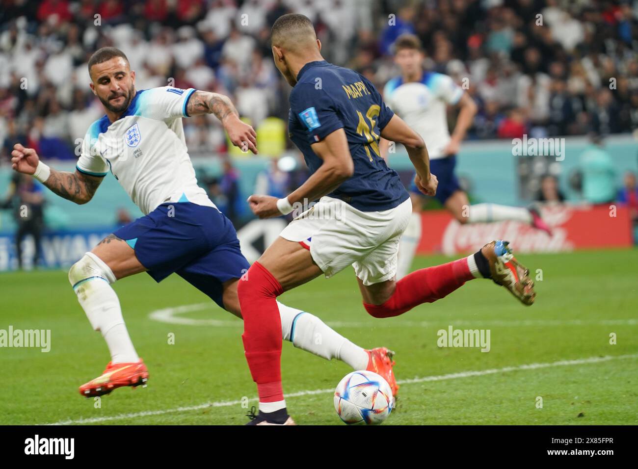 Doha, Qatar. 10th. Dicember 2022. Kylian Mbappé and Kyle Walker in ...