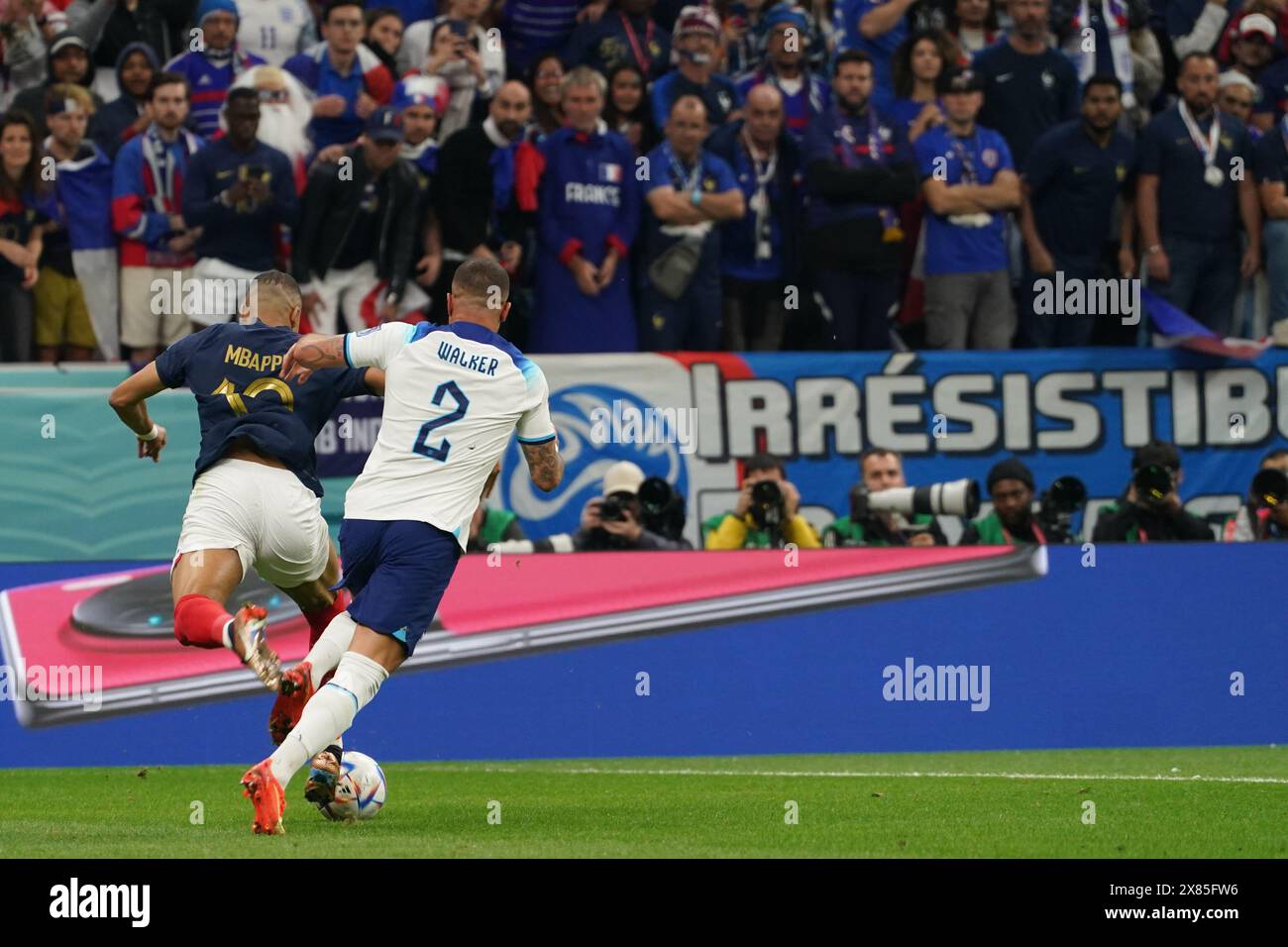 Doha, Qatar. 10th. Dicember 2022. Kylian Mbappé and Kyle Walker in ...