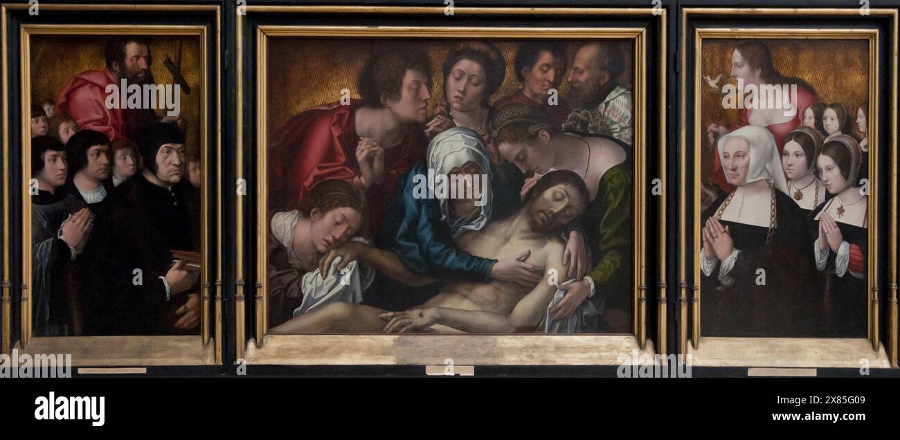 The Haneton Triptych Bernard van Orley Stock Photo - Alamy