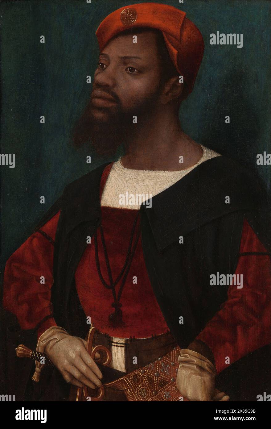 Portrait of an African Man Jan Mostaert Stock Photo - Alamy