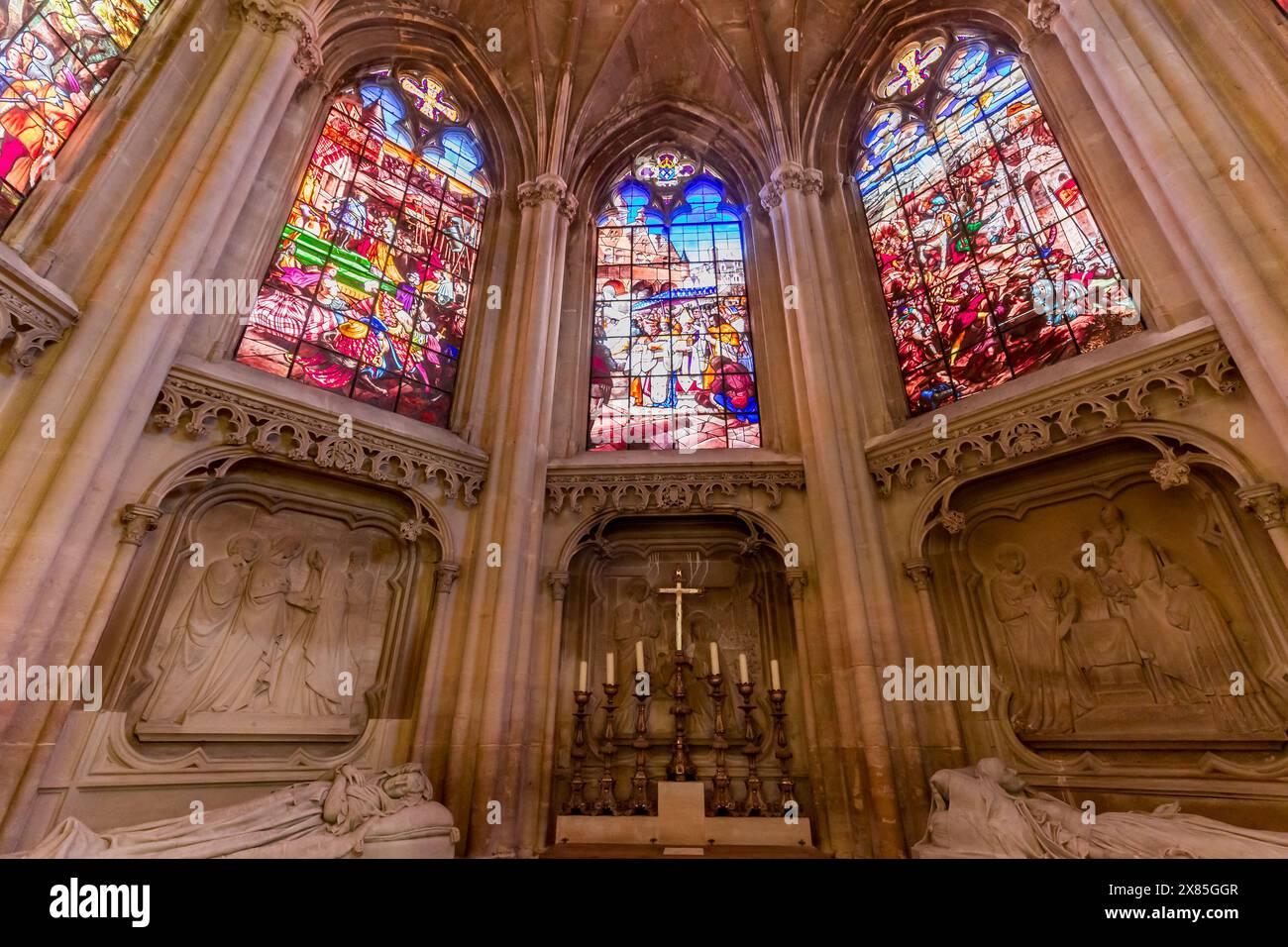 DREUX, FRANCE, MAY 15, 2024 : The Royal Chapel of Dreux, built in 19th ...
