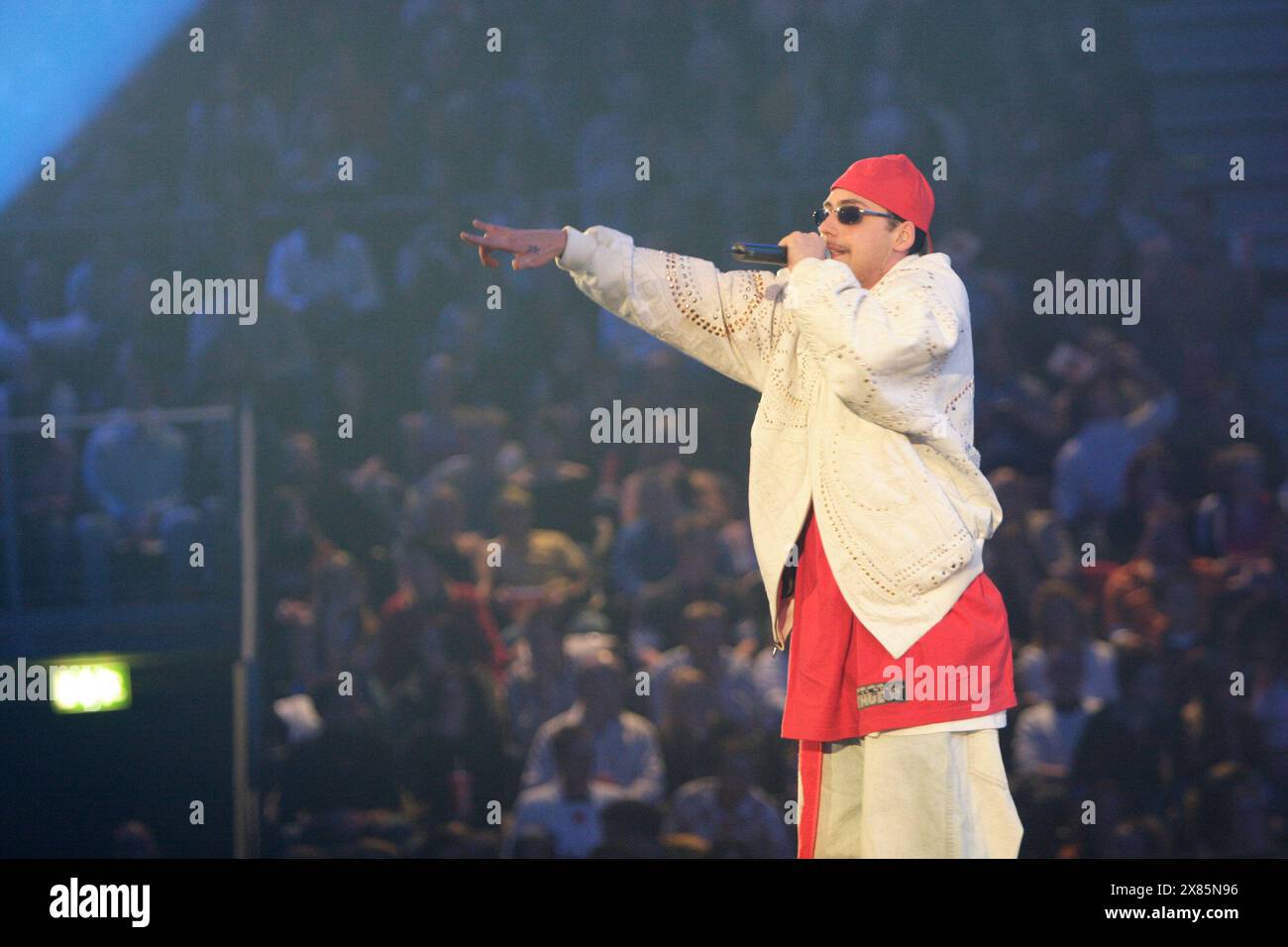 Großer Moment: Rapper Sido, bürgerlich Paul Hartmut Siggi Würdig, nimmt ...