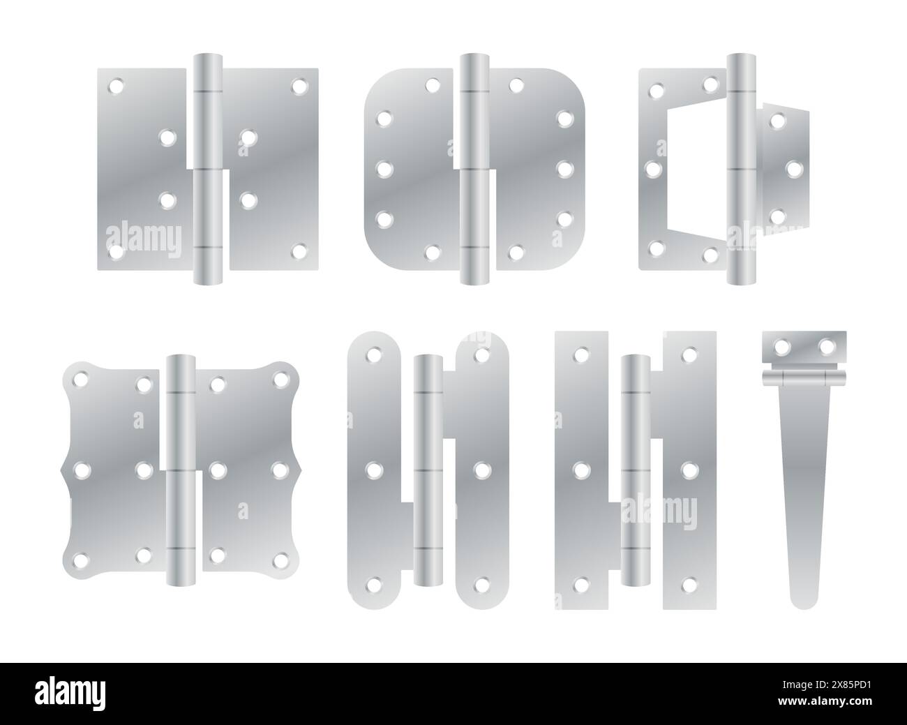 Section of steel door hinges. Classic And Industrial Ironmongery ...