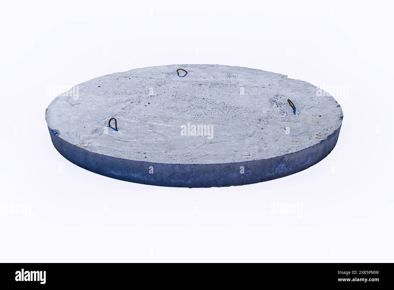 Supporting reinforced concrete round slab for the bottom of wells ...