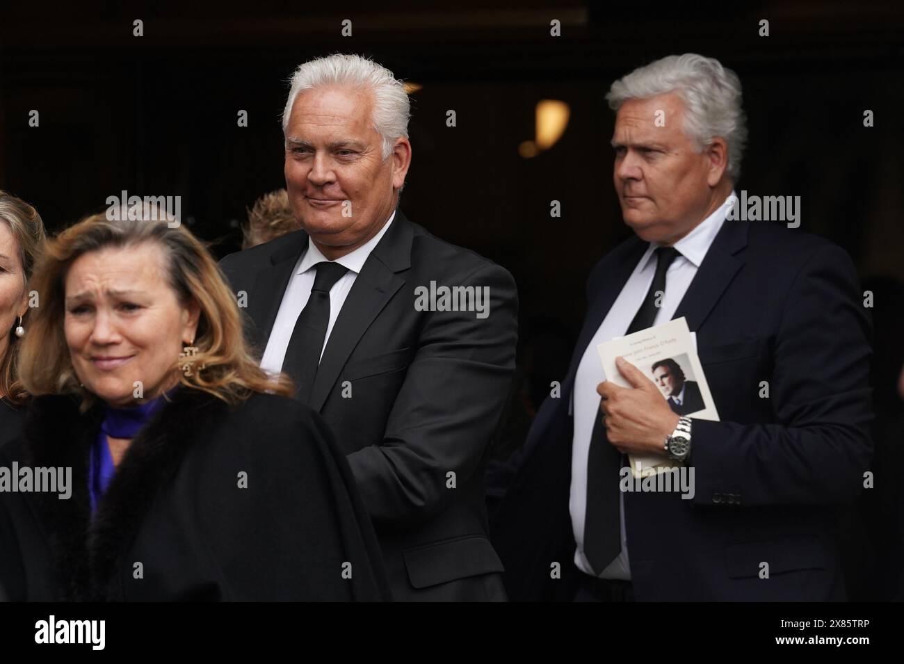 Tony (left) and Gavin O'Reilly leaving following the funeral of their ...