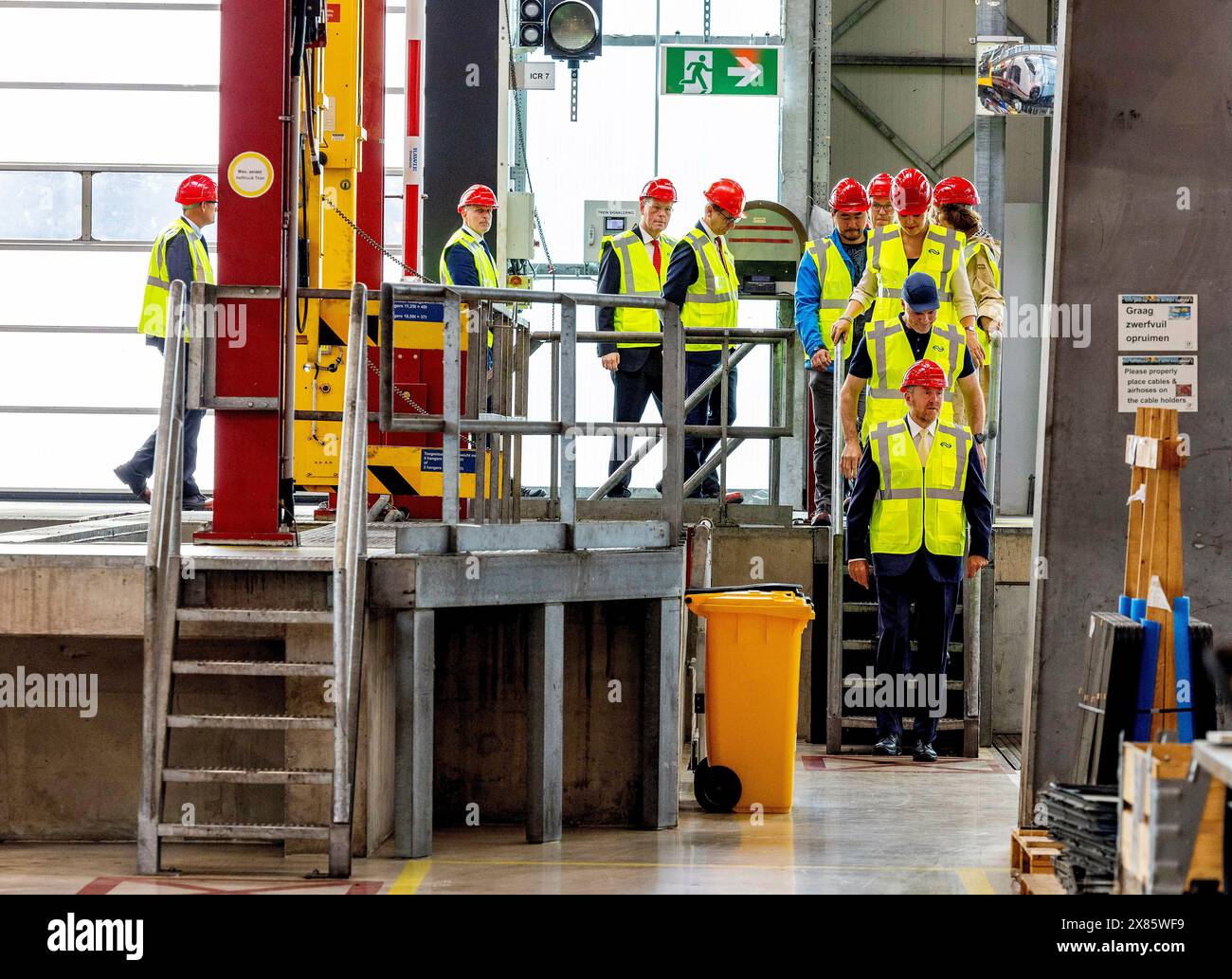 Dutch King Willem Alexander visits NS maintenance company Transdev ...
