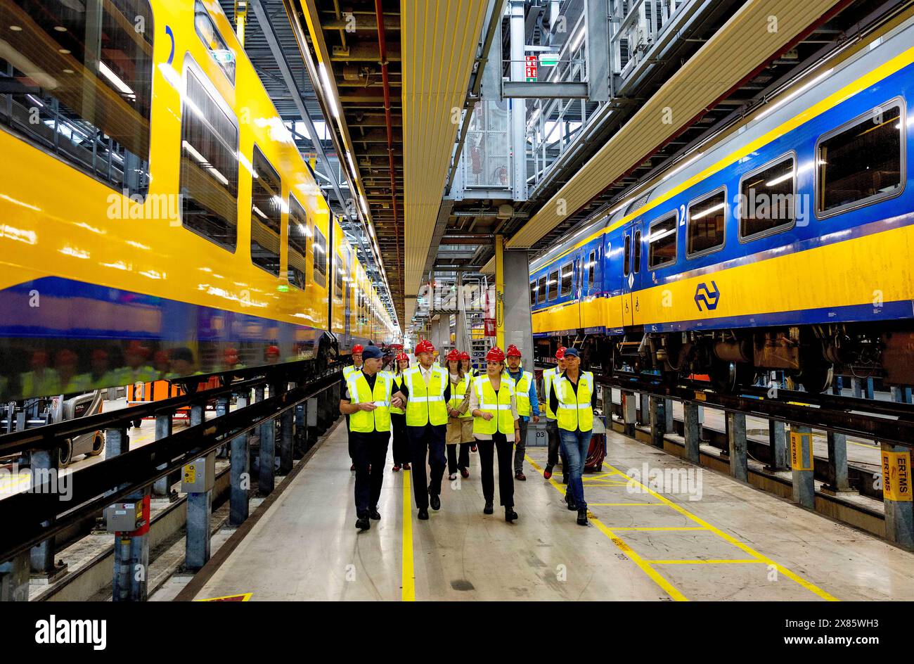 Dutch King Willem Alexander visits NS maintenance company Transdev ...