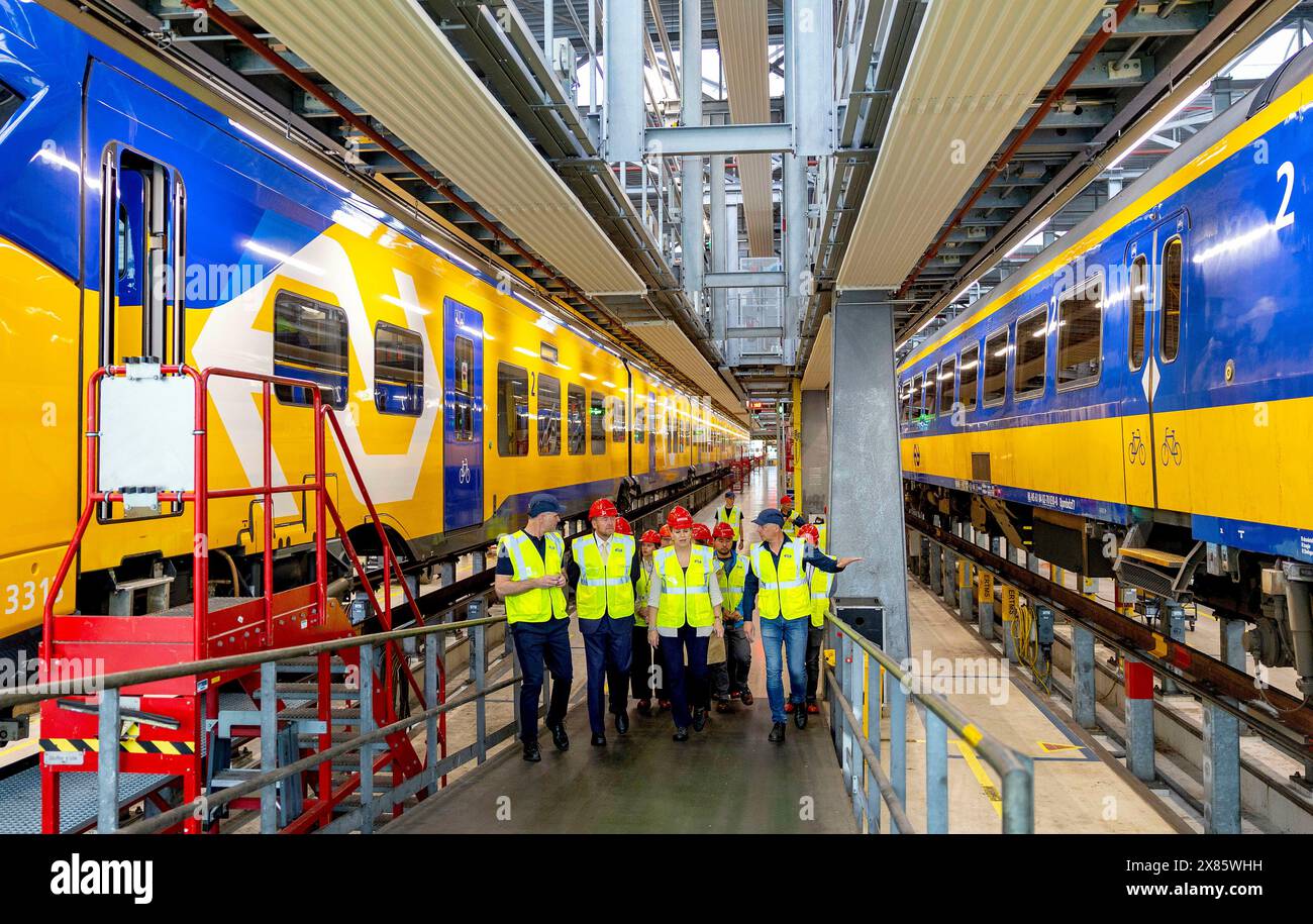 Dutch King Willem Alexander visits NS maintenance company Transdev ...