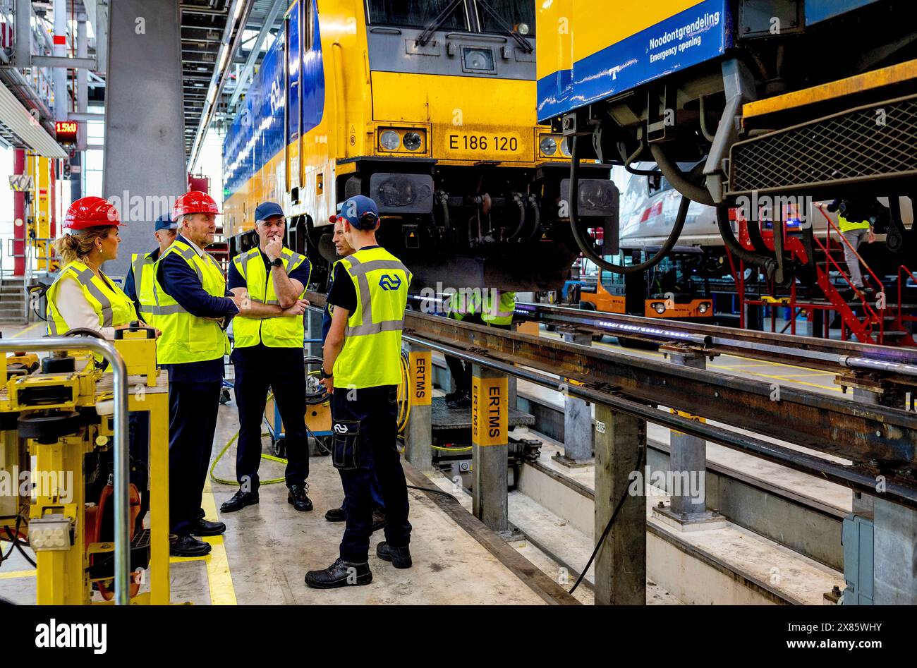 Dutch King Willem Alexander visits NS maintenance company Transdev ...