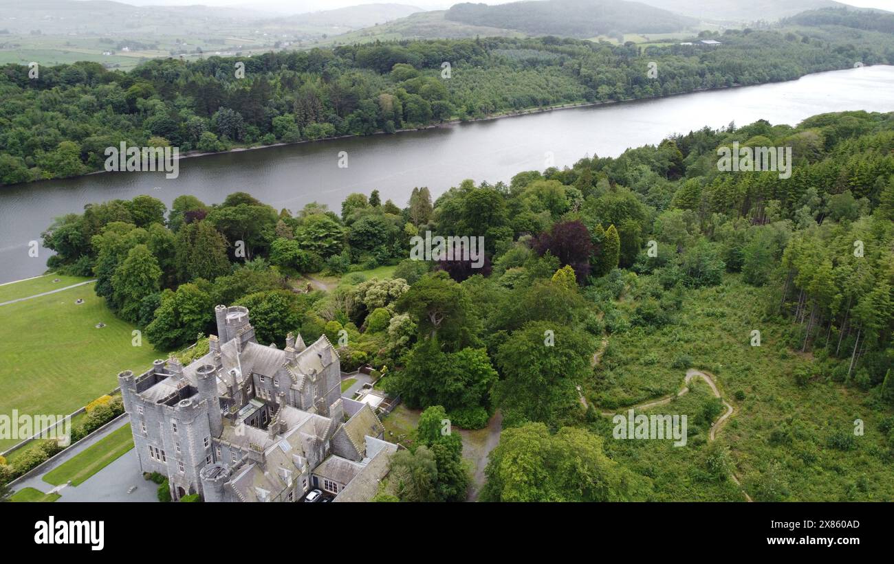 Castlewellan Castle Arial Photos shot with a Drone Stock Photo - Alamy