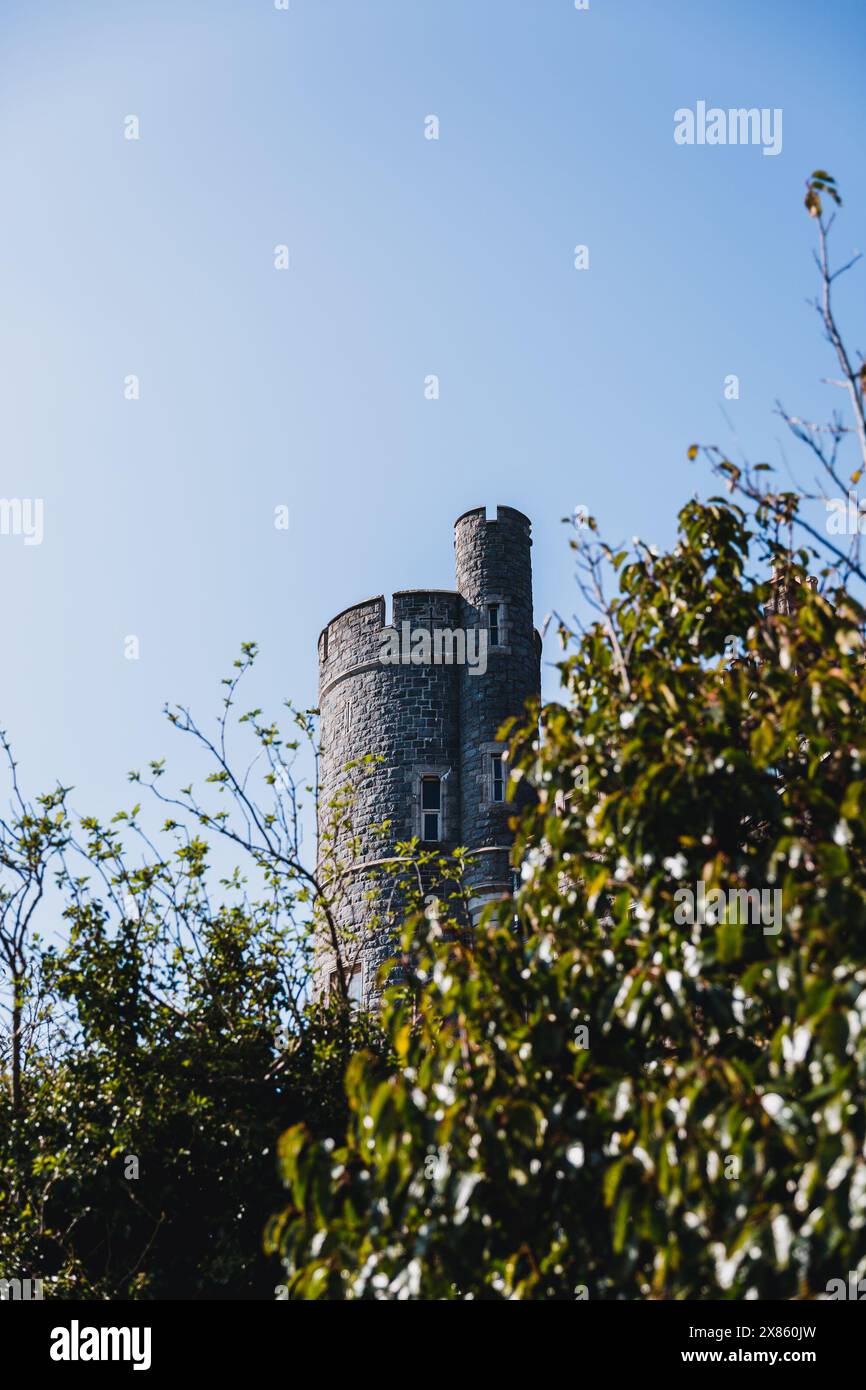 Castlewellan Castle Turrets and Towers Stock Photo - Alamy