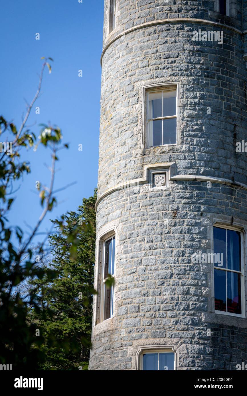 Castlewellan Castle Turrets and Towers Stock Photo - Alamy
