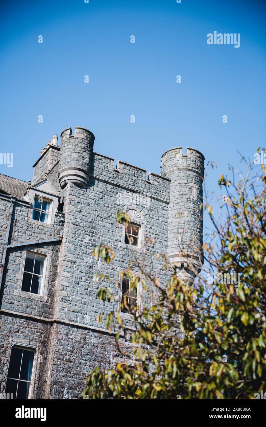 Castlewellan Castle Turrets and Towers Stock Photo - Alamy