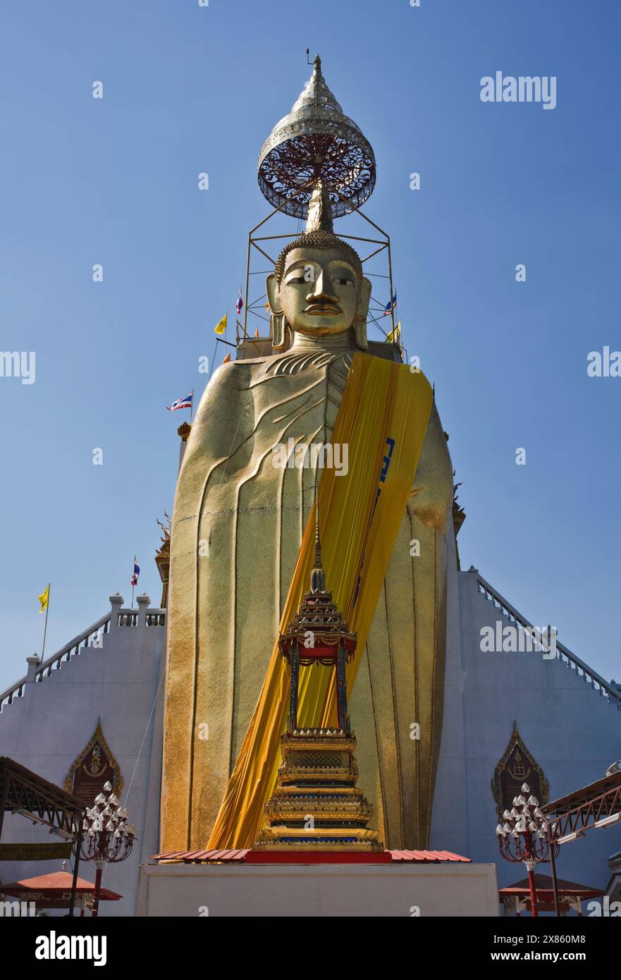 Thailand, Bangkok, the 32 meters tall Standing Buddha Phrasiariyametri ...
