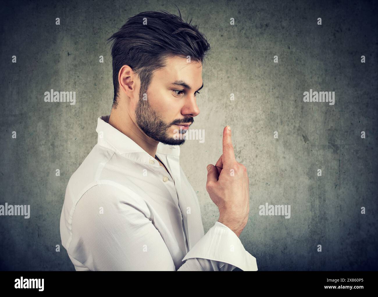 man performing finger to nose test to assess motor coordination Stock ...