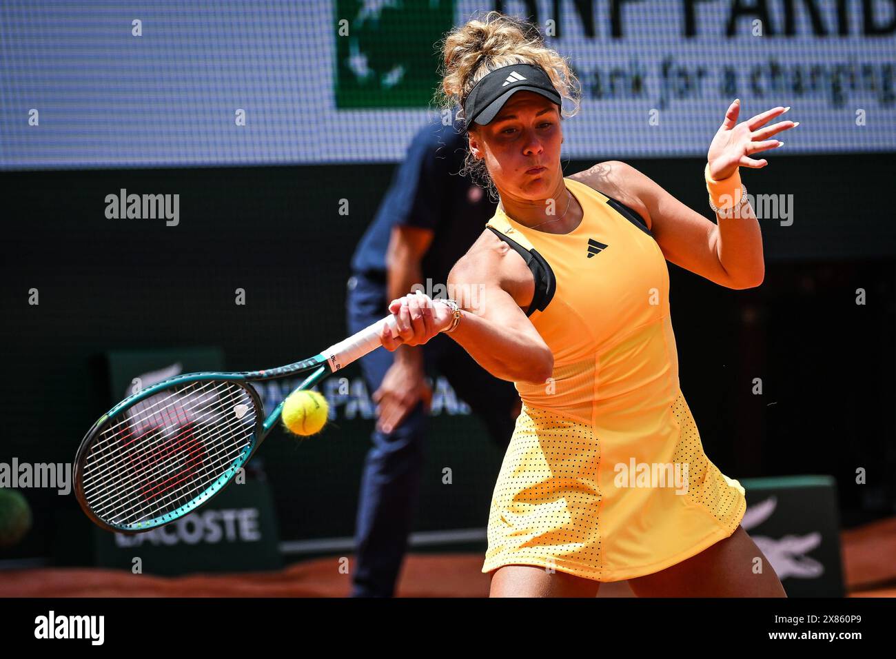 Leolia JEANJEAN of France during fourth qualifying day of Roland-Garros ...