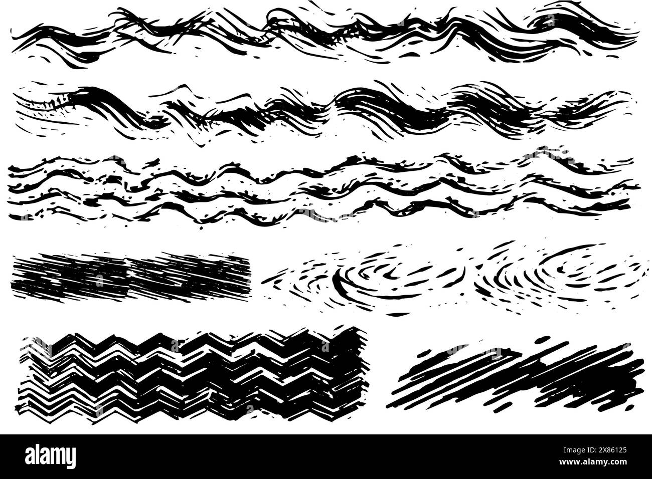 Scribble grunge texture. Square abstract background design. Line vector ...
