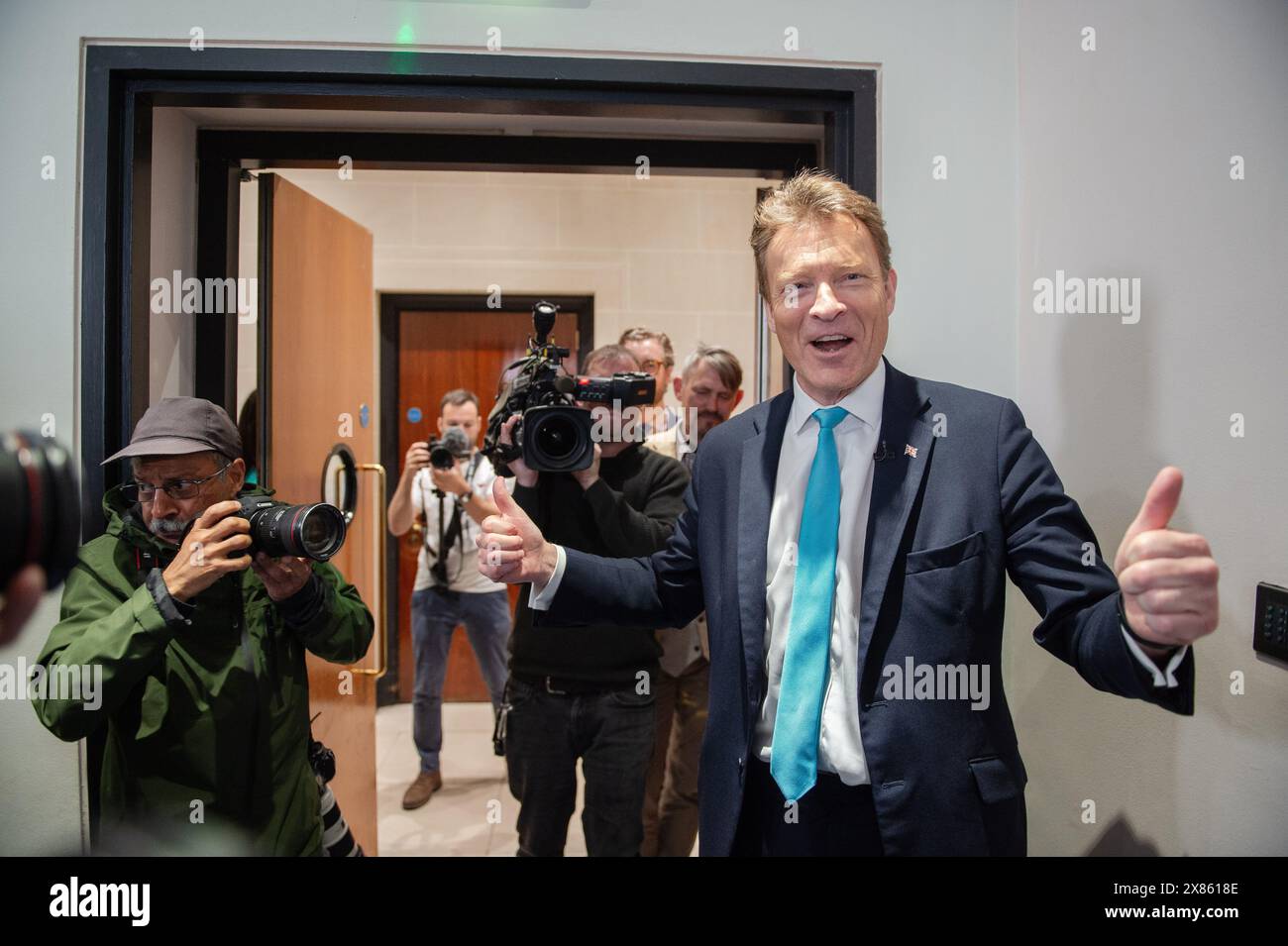 May 23, 2024, London, England, United Kingdom: Leader of Reform UK ...