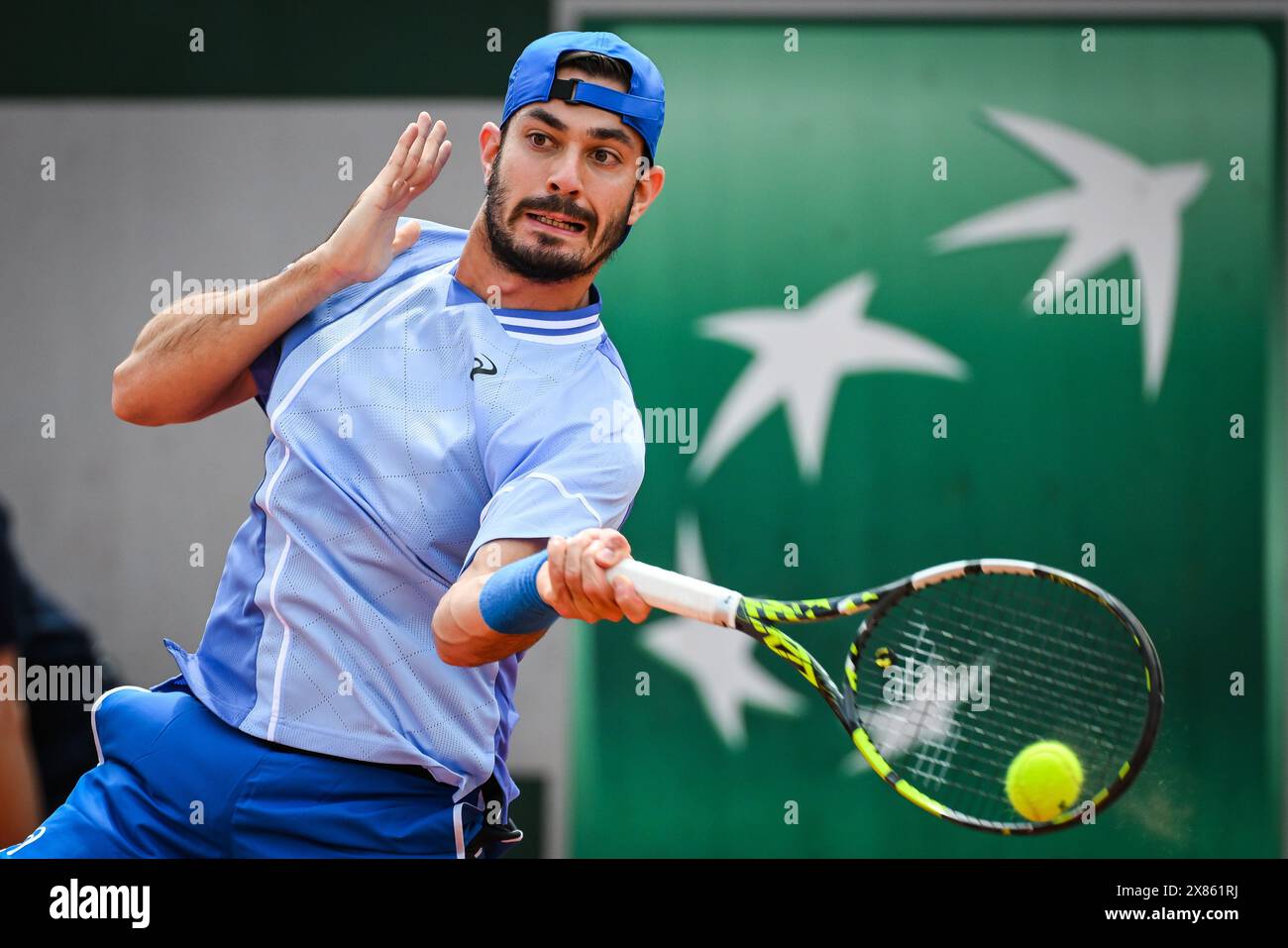 Giulio ZEPPIERI of Italy during fourth qualifying day of Roland-Garros ...