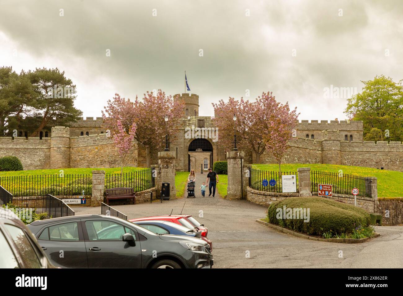 Entrance to a castle that was built around 1,000 years ago and turned ...