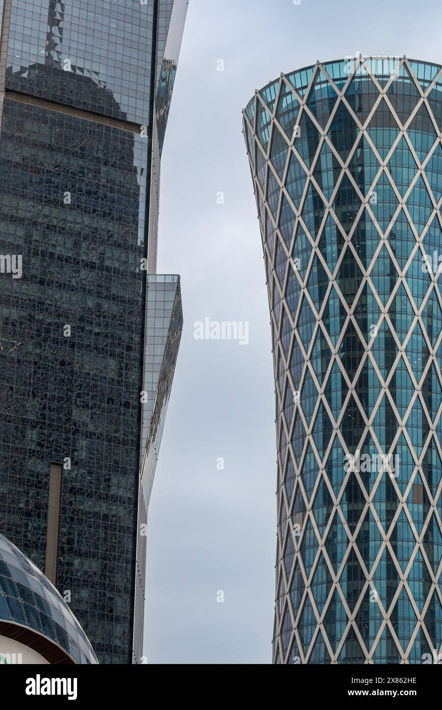 Qatar, Doha, Modern architecture on the Corniche Stock Photo - Alamy