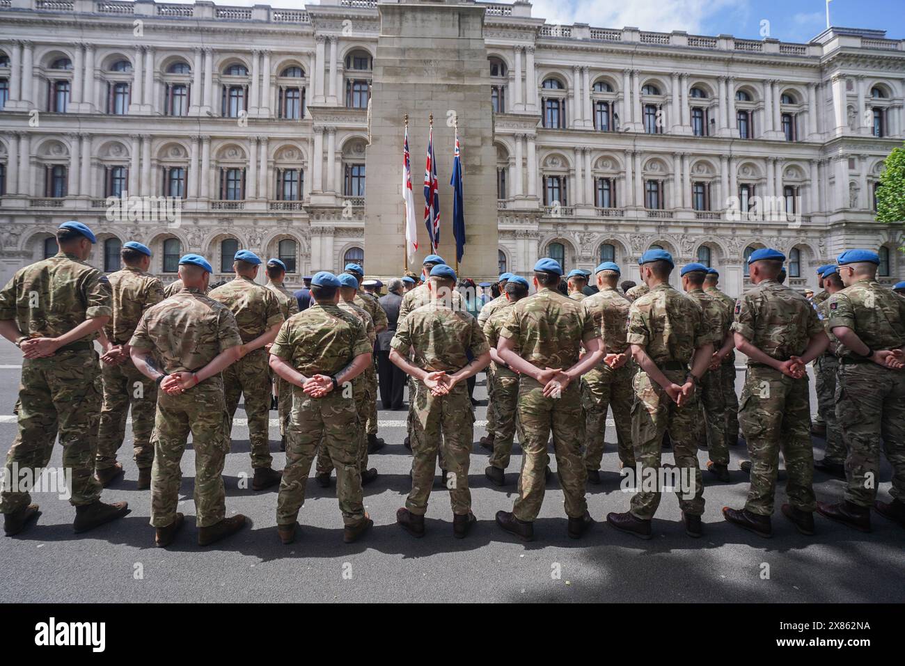 Westminster, London, UK. 23 May, 2024. British army soldiers with blue ...