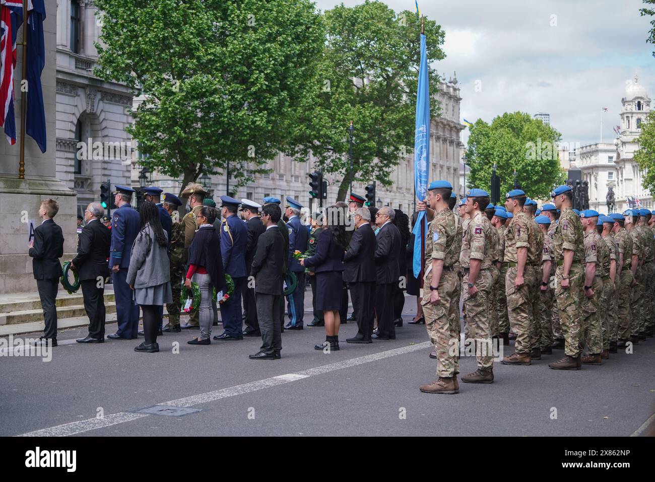 Westminster, London, UK. 23 May, 2024. British army soldiers with blue ...