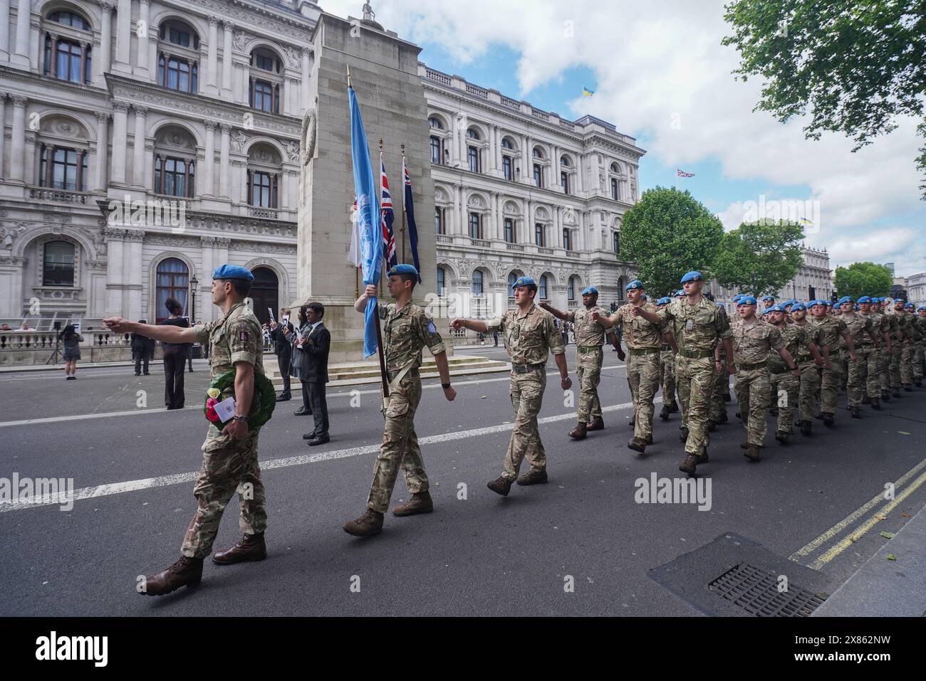 Westminster, London, UK. 23 May, 2024. British army soldiers with blue ...