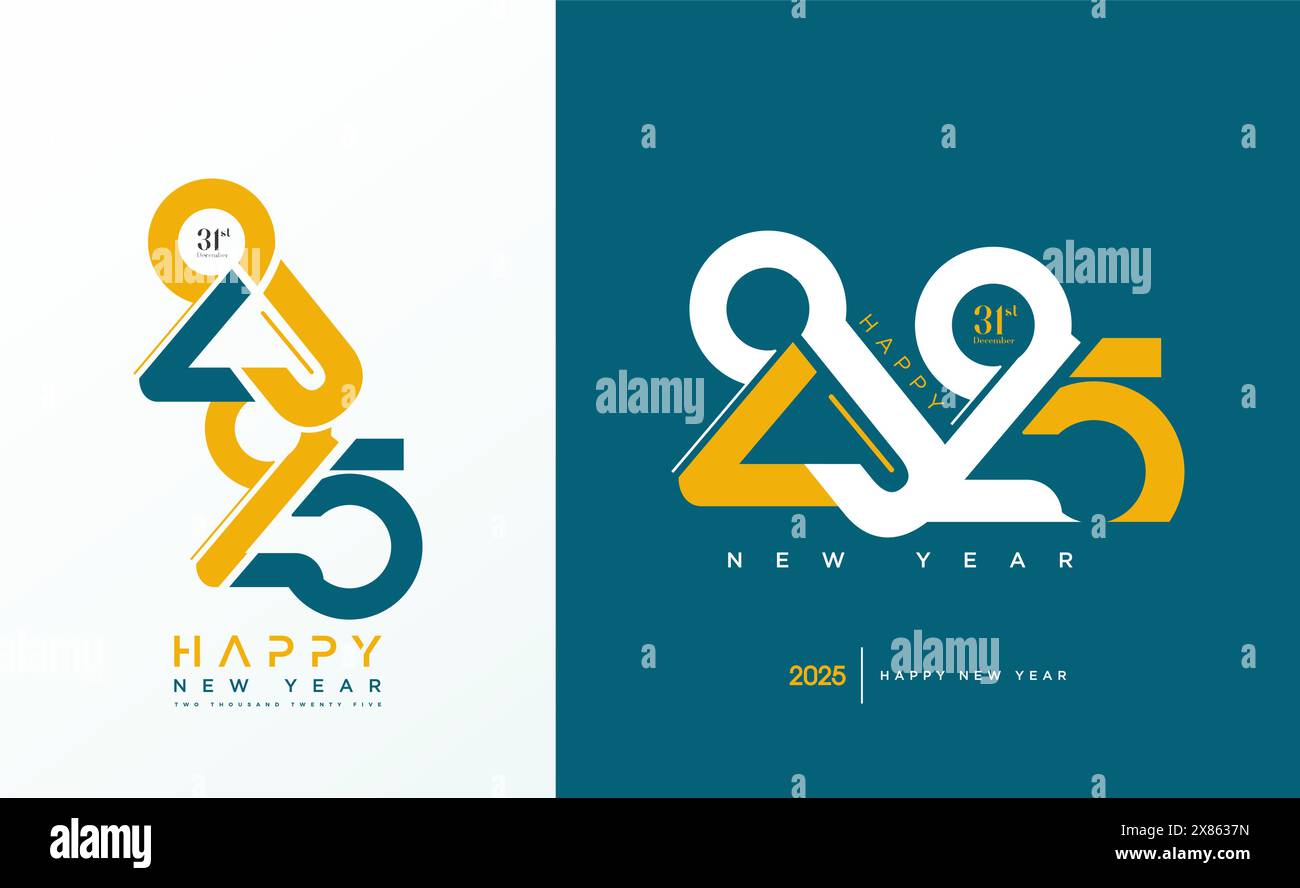 New year 2025 design. Unique and rare number design on an elegant ...