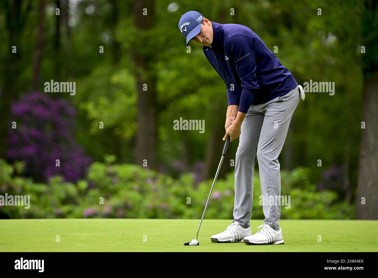 Schilde, Belgium. 23rd May, 2024. Belgian golfer Adrien Dumont de ...