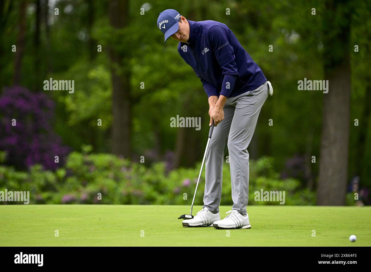 Schilde, Belgium. 23rd May, 2024. Belgian golfer Adrien Dumont de ...