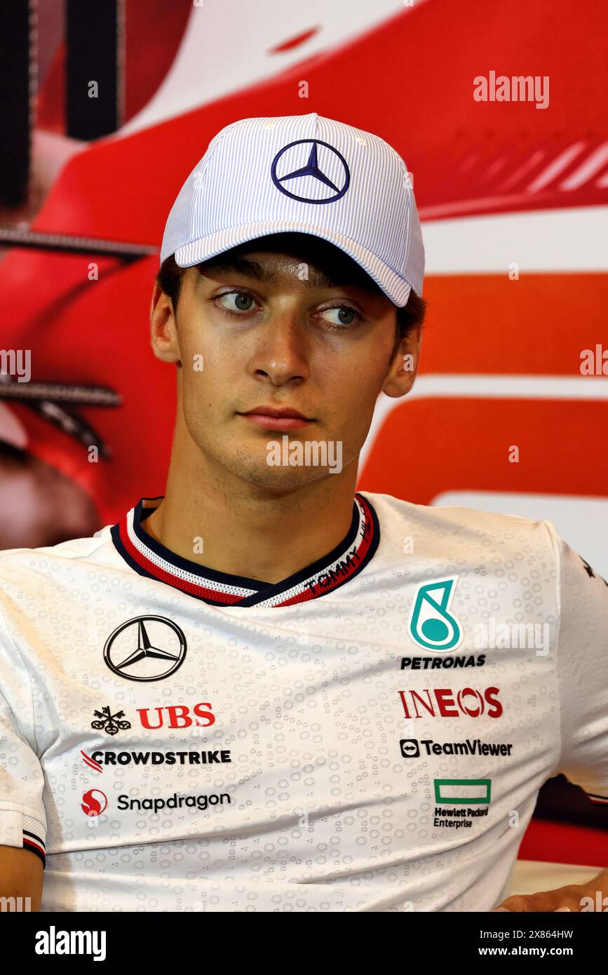 Monte Carlo, Monaco. 23rd May, 2024. George Russell (GBR) Mercedes AMG ...