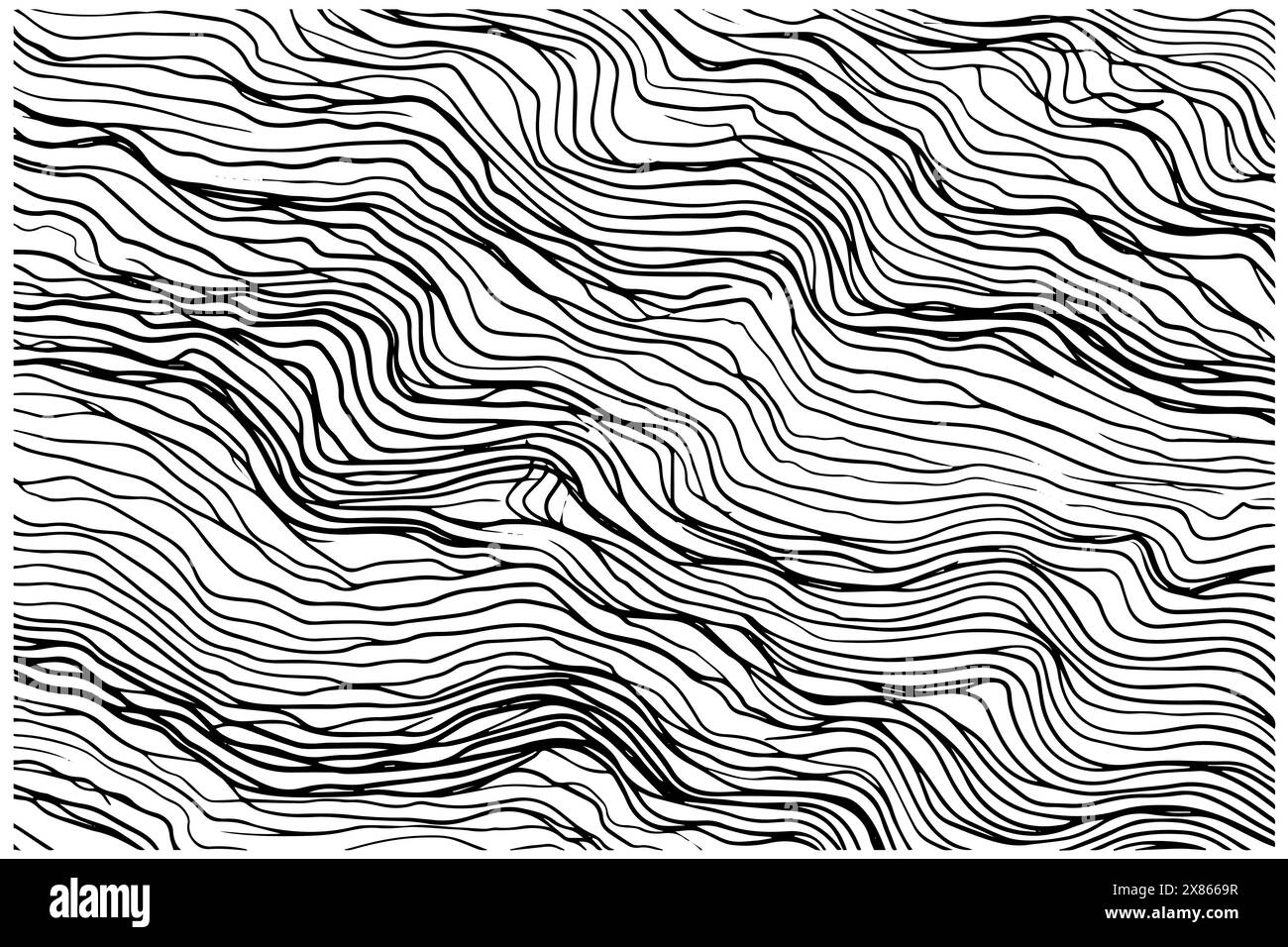 Hand drawn water texture engraved. Ink pattern vector illustration ...