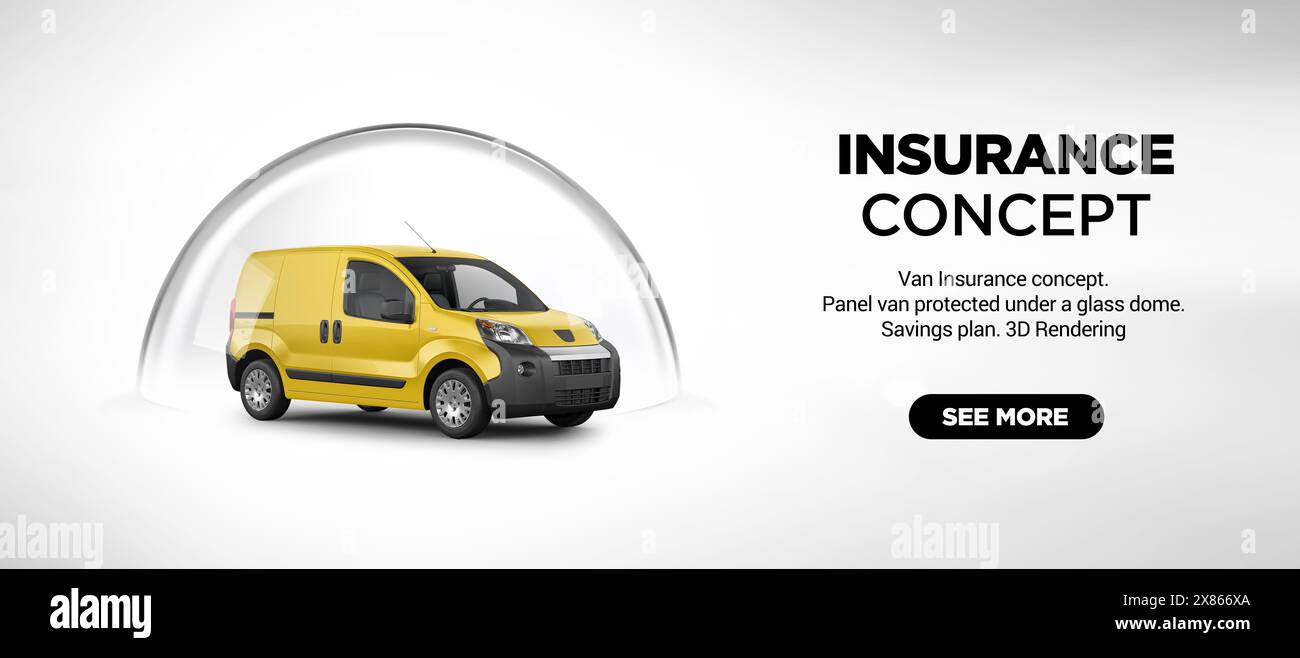 Insurance Concept: Panel Van Protected with Gold Coin Stacks Under ...