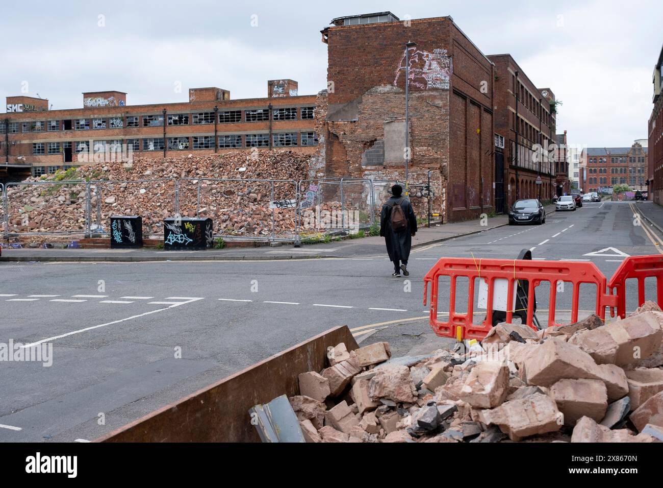 Demolition of old industrial and factory buildings in Digbeth to make ...